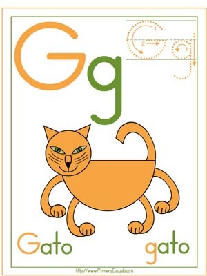 ACTIVIDADES DE LECTO-ESCRITURA - LA LETRA G : FICHAS PARA NIÑOS